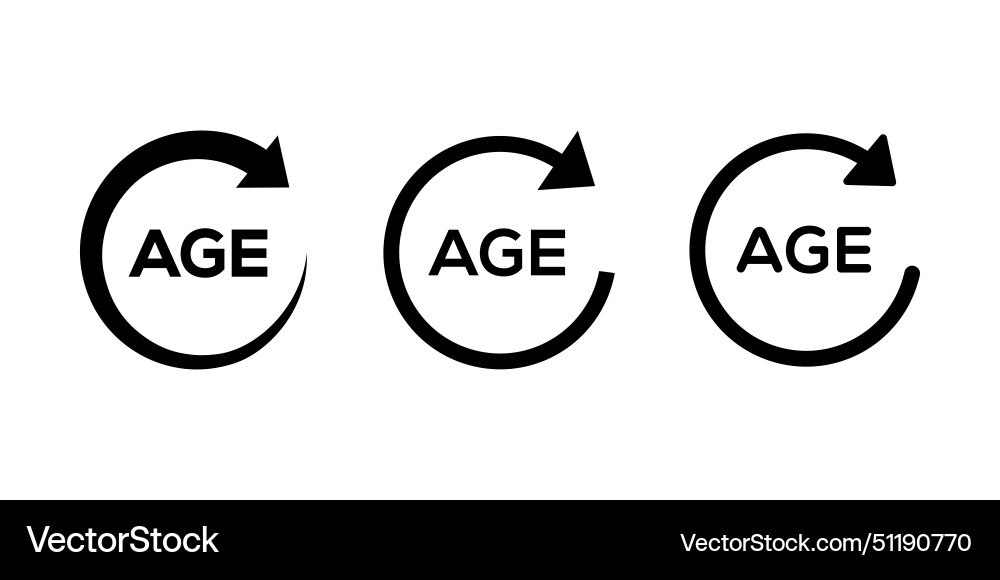 Age icon design or sign symbol Royalty Free Vector Image