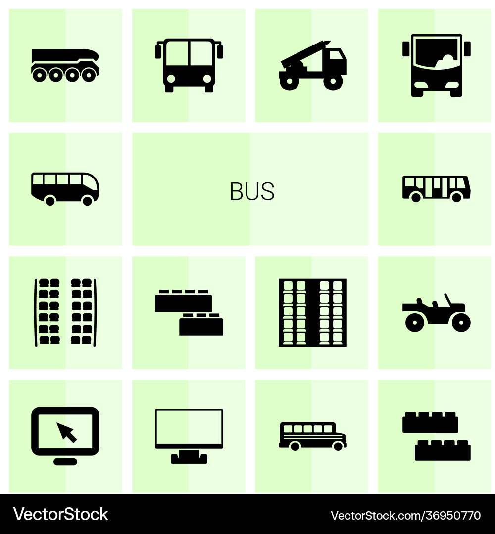 Bus Icons Lizenzfreies Vektorbild - VectorStock