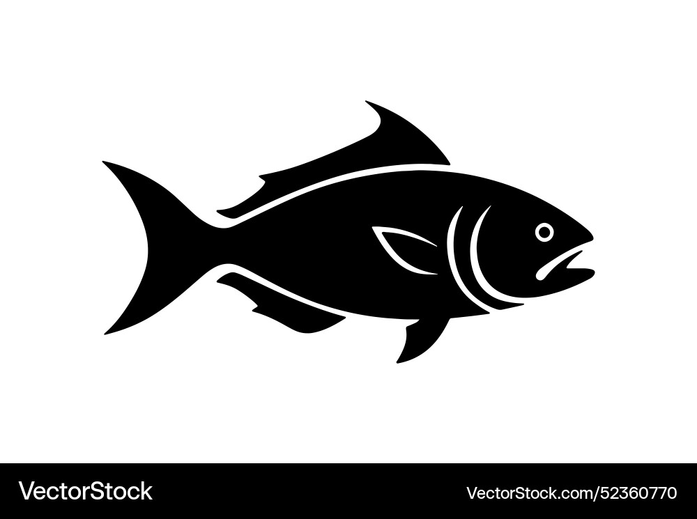 Fish silhouette Royalty Free Vector Image - VectorStock