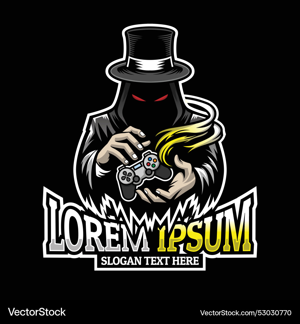 Gamer esport mascot logo mysterious or anonymous Vector Image