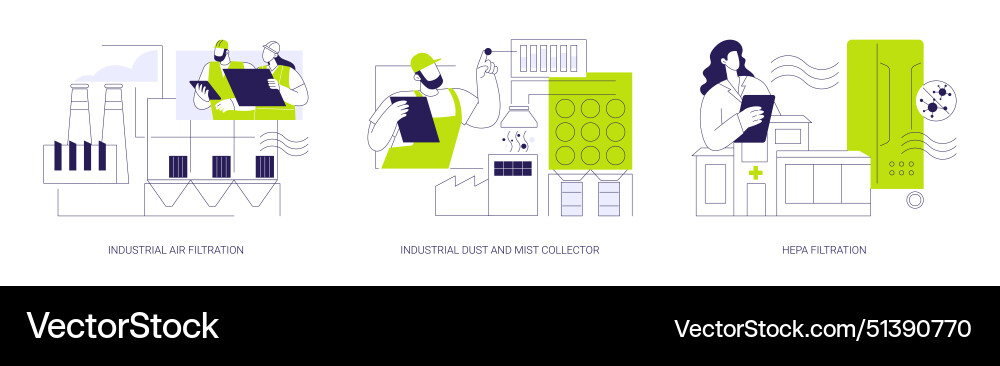 Industrial air purification abstract concept Vector Image