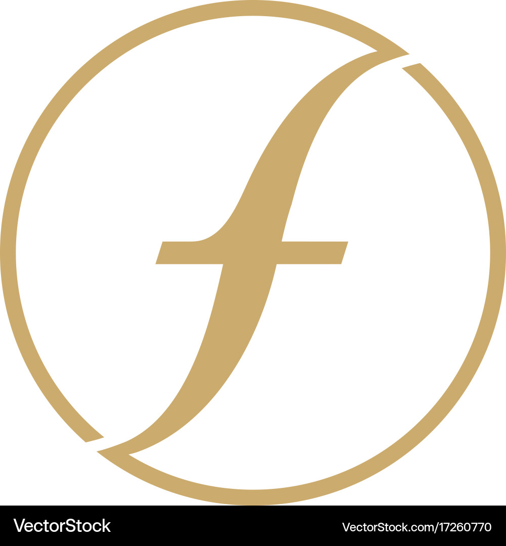 Letter f logo icon design template Royalty Free Vector Image