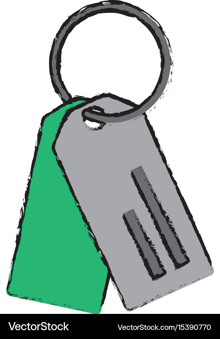 Paper tag with ring market empty icon Royalty Free Vector