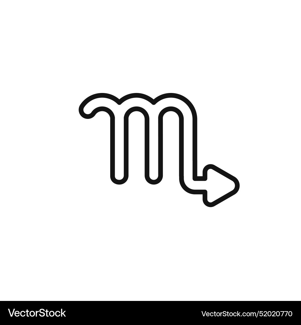 Scorpio zodiac sign icon outline collection Vector Image