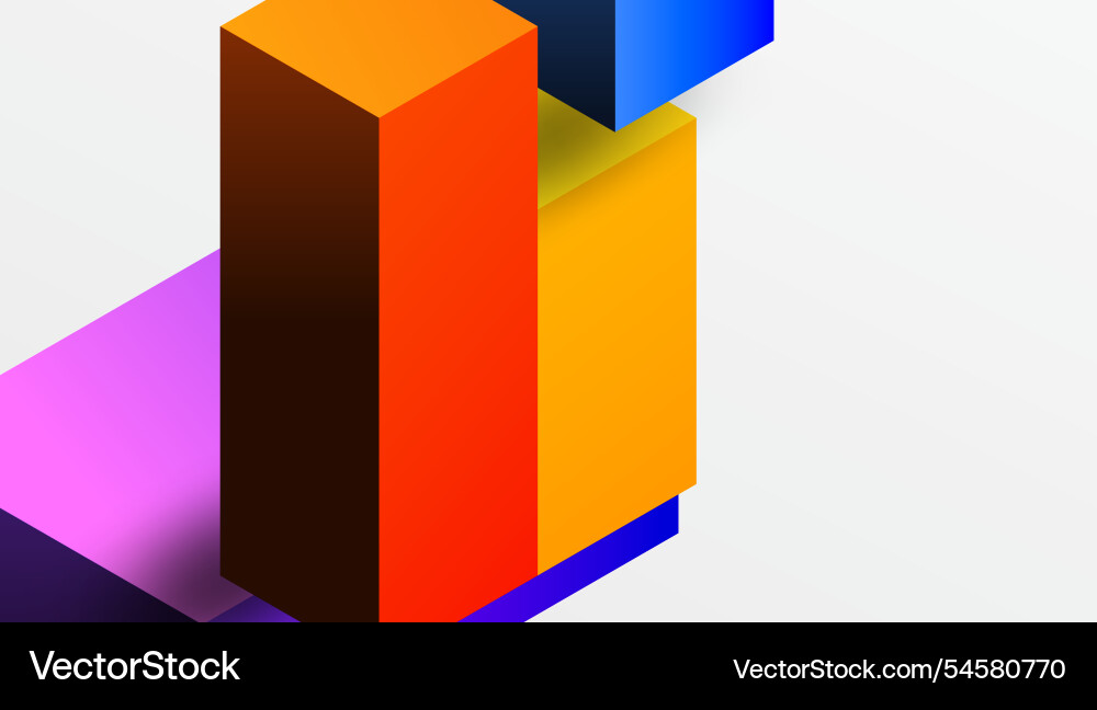 Sleek abstract design featuring isometric 3d Vector Image