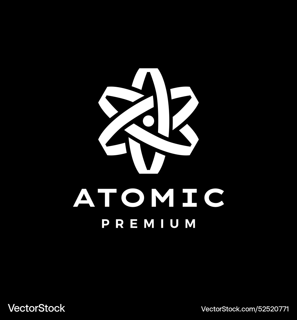 Atom logo icon Royalty Free Vector Image - VectorStock