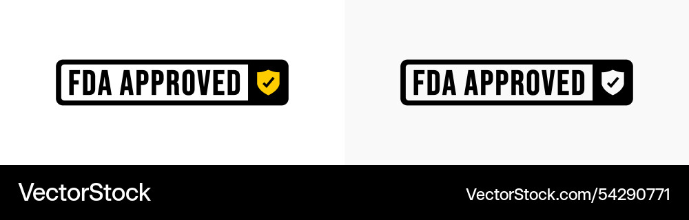 Best fda approved label or symbol Royalty Free Vector Image