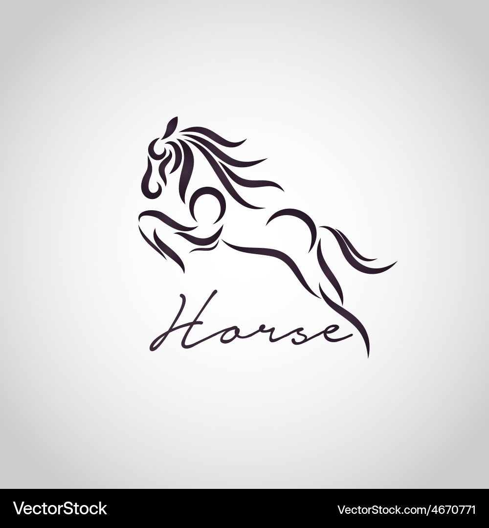 Horse symbol Royalty Free Vector Image - VectorStock