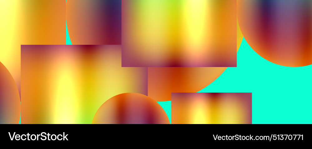 Neon color abstract geometric shapes background Vector Image