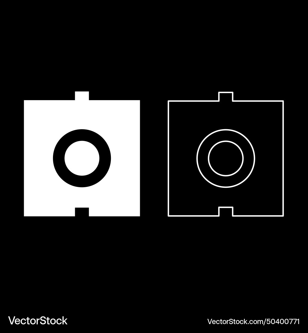 Optic connector port fiber cable laser beam set Vector Image