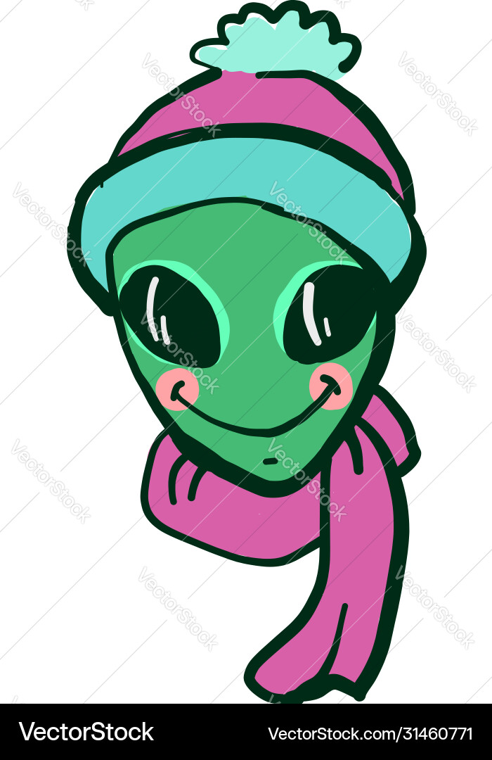 Pink scarf on white background Royalty Free Vector Image