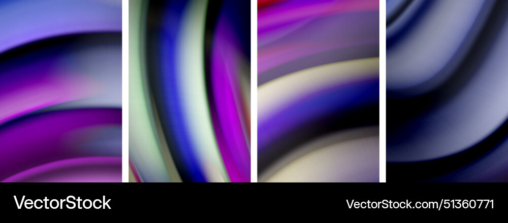 Rainbow style fluid color wave line background Vector Image