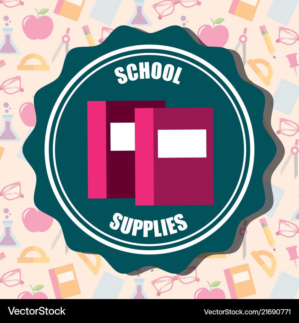 Schulbedarfskonzept Lizenzfreies Vektorbild - VectorStock