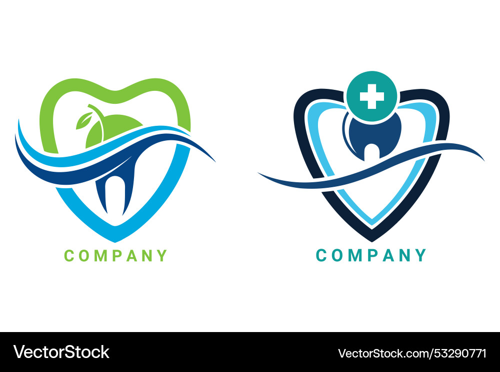 Strong professional dental logo Royalty Free Vector Image