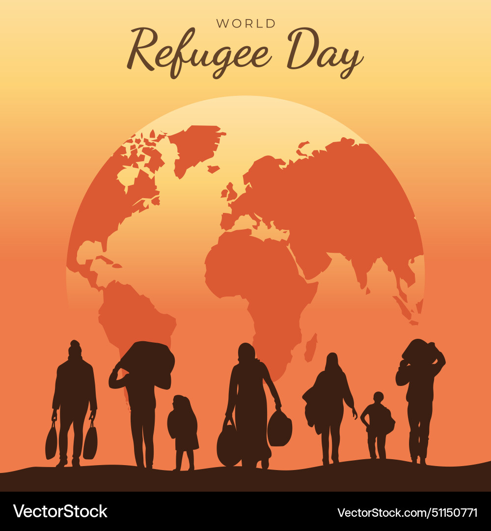World refugee day5 Royalty Free Vector Image - VectorStock