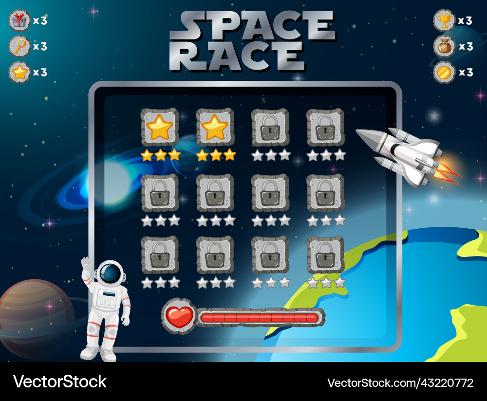 A space background template Royalty Free Vector Image