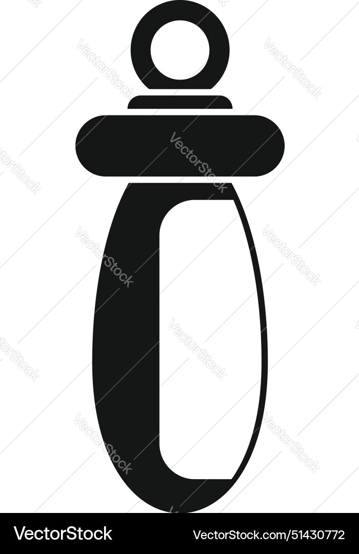 Black silhouette of a baby pacifier Royalty Free Vector