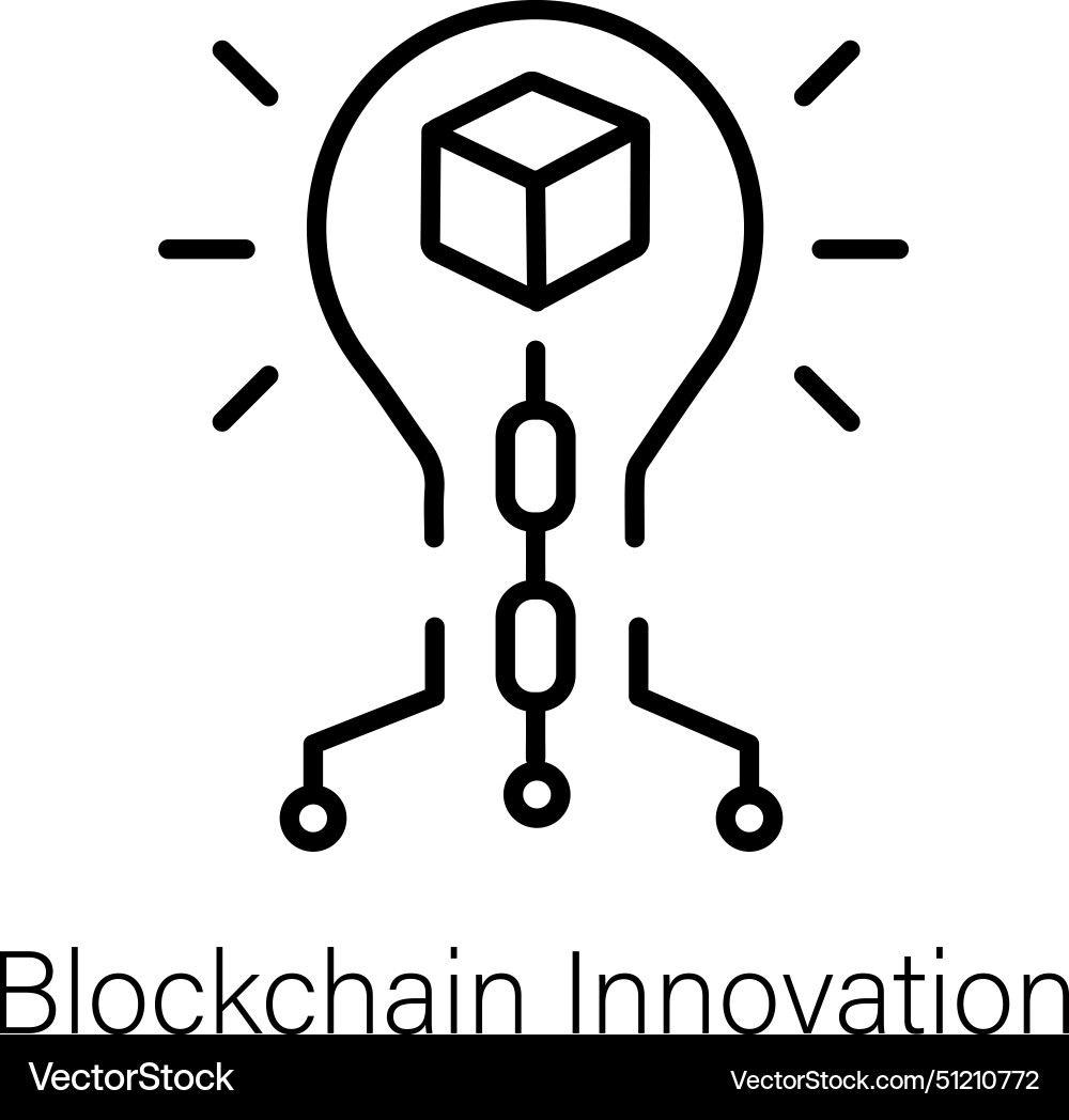 Blockchain innovation Royalty Free Vector Image
