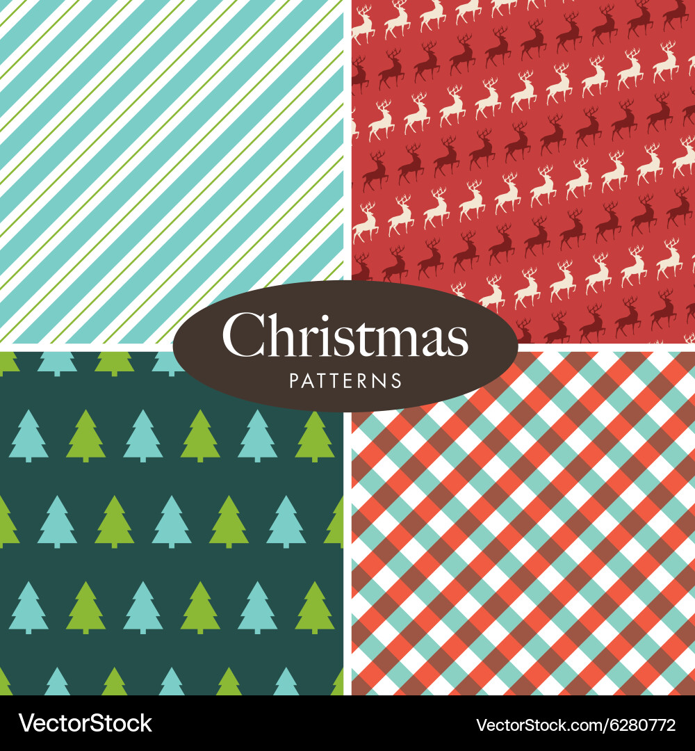 Christmas patterns Royalty Free Vector Image - VectorStock