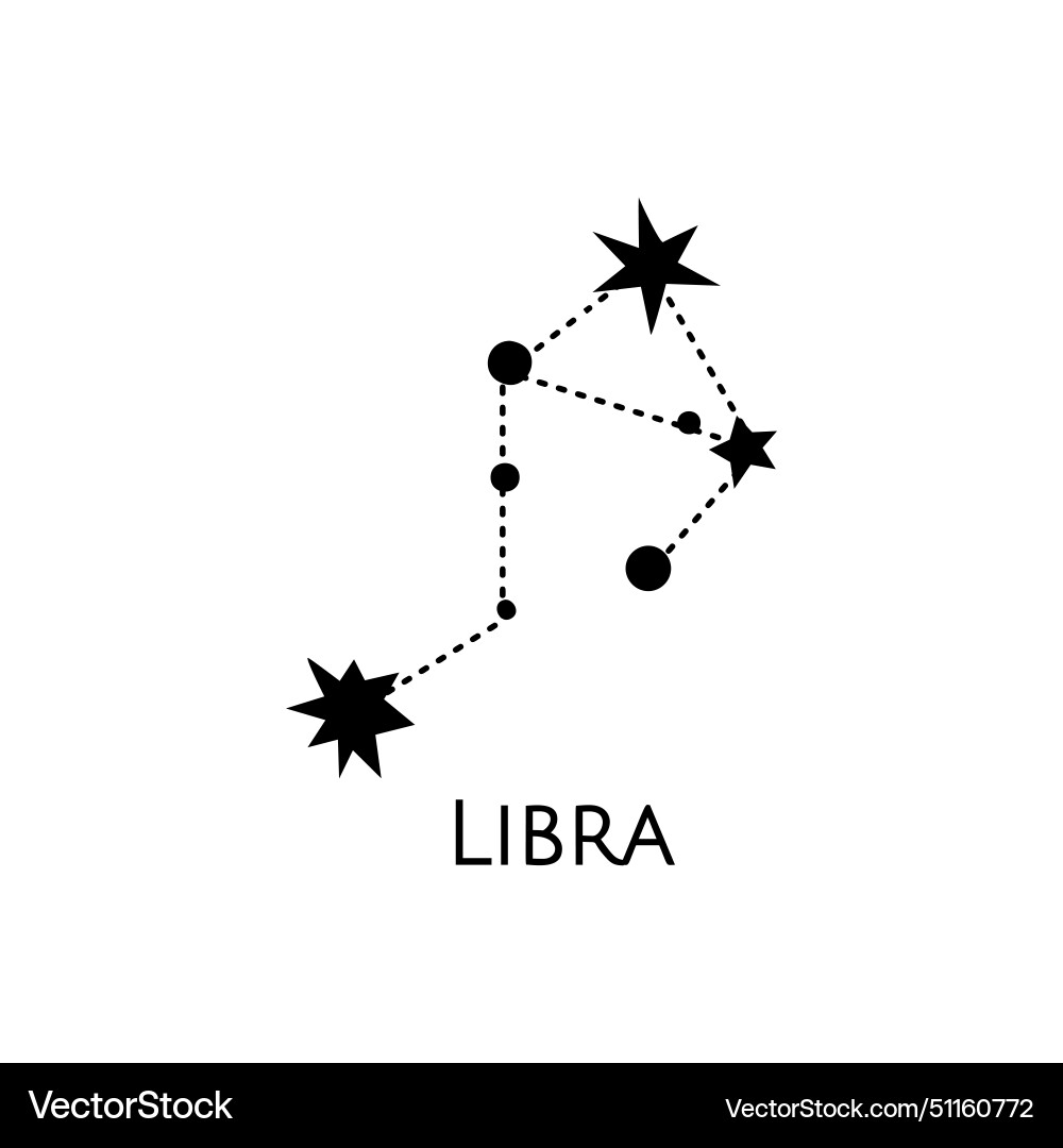 Constellation zodiac sign Royalty Free Vector Image