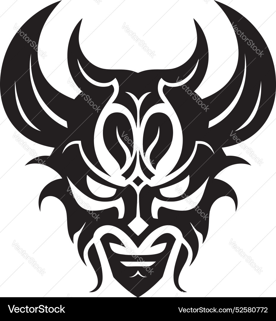 Nohnemesis hand drawn symbol for creepy demon Vector Image