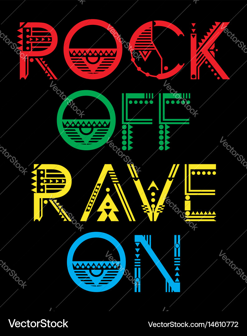 Rock of rave Royalty Free Vector Image - VectorStock