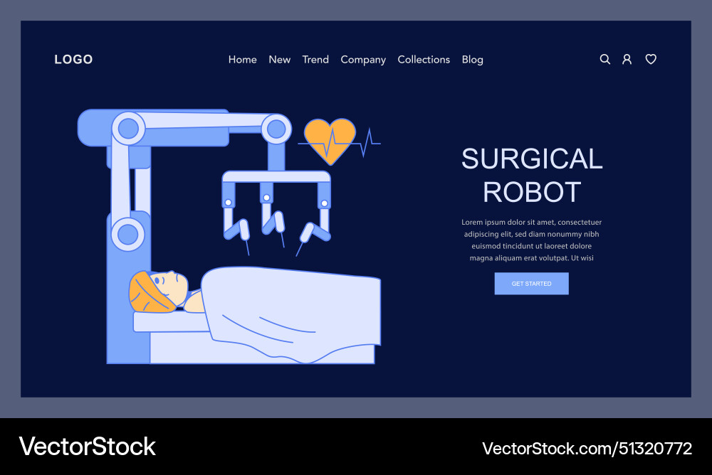 Surgical robot concept Royalty Free Vector Image