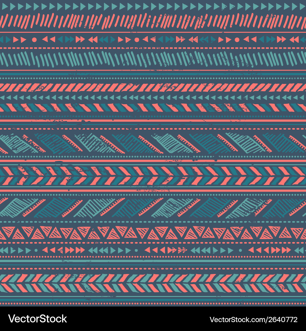 Tribal vintage ethnic seamless Royalty Free Vector Image