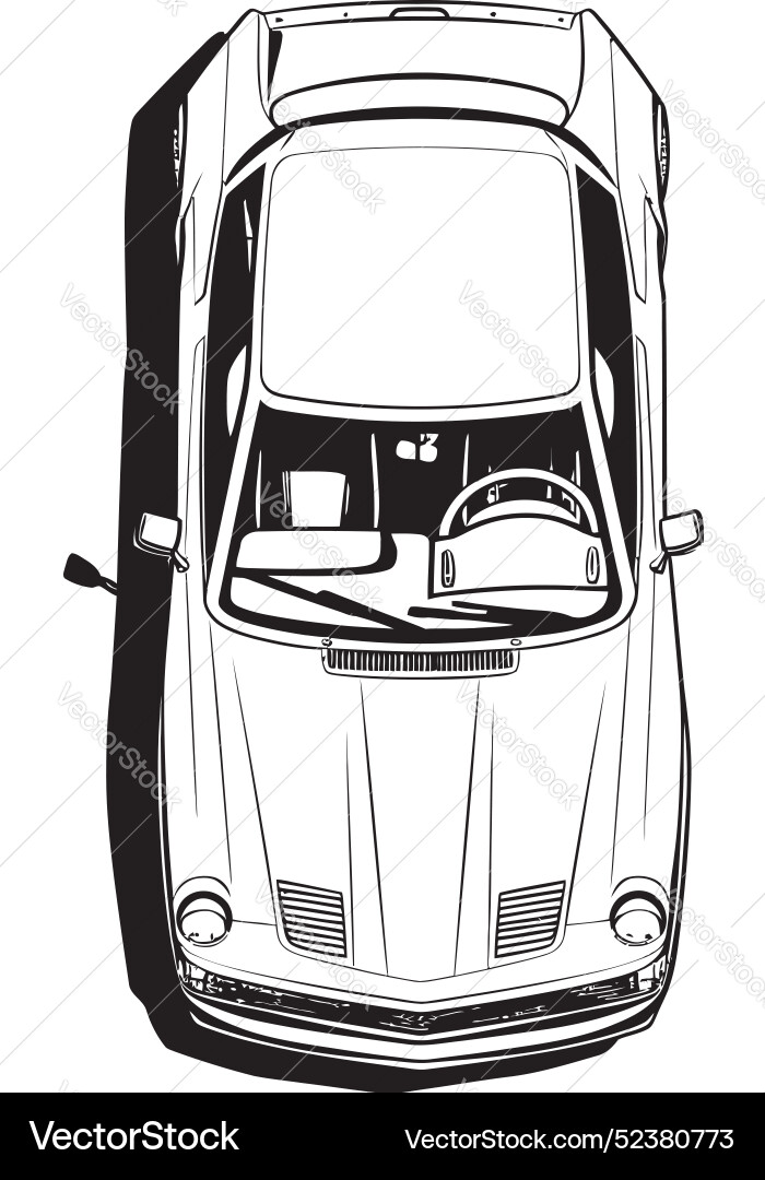 Aerospeed speedy aero car top view design Vector Image