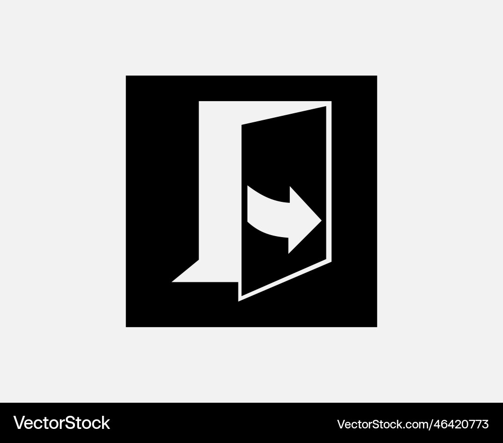 Door open pull right icon Royalty Free Vector Image