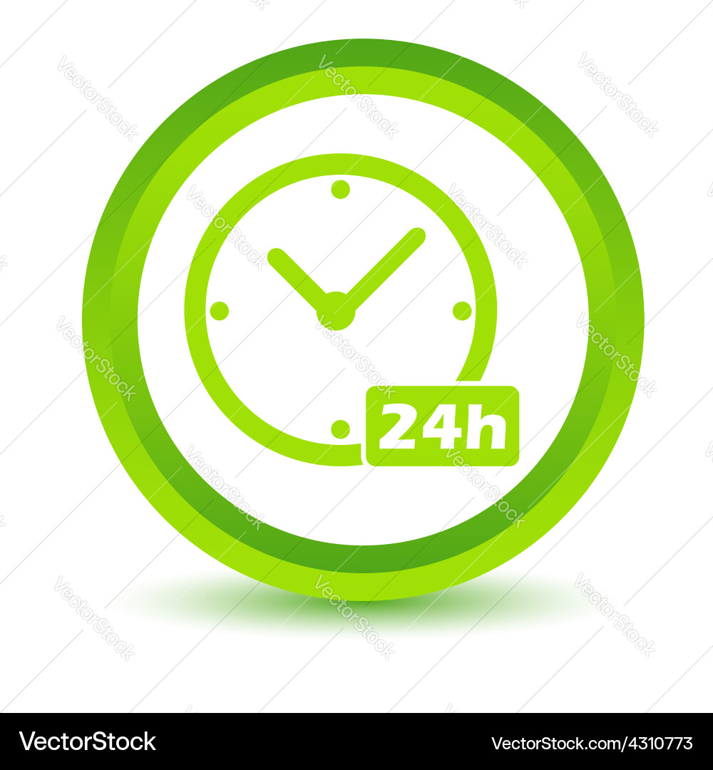 Green clock icon Royalty Free Vector Image - VectorStock