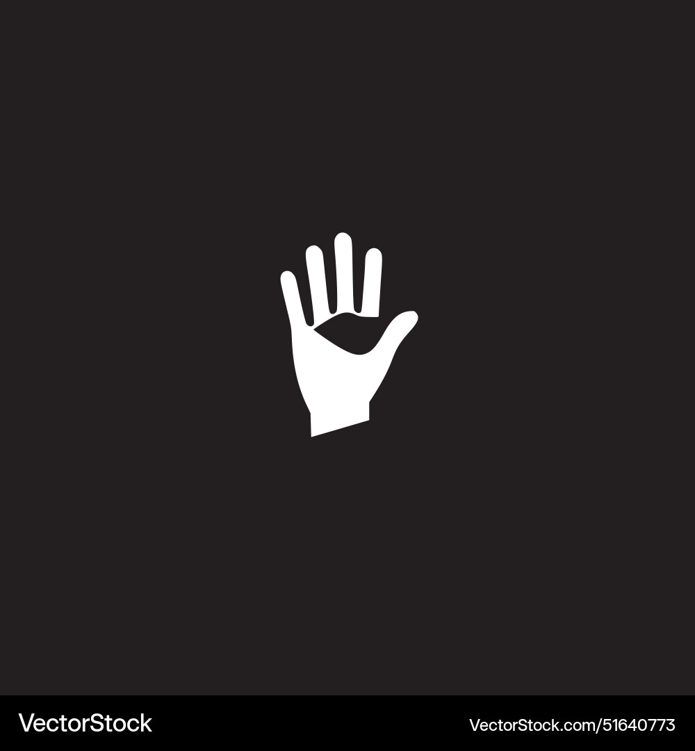Hand - black and white isolated icon Royalty Free Vector
