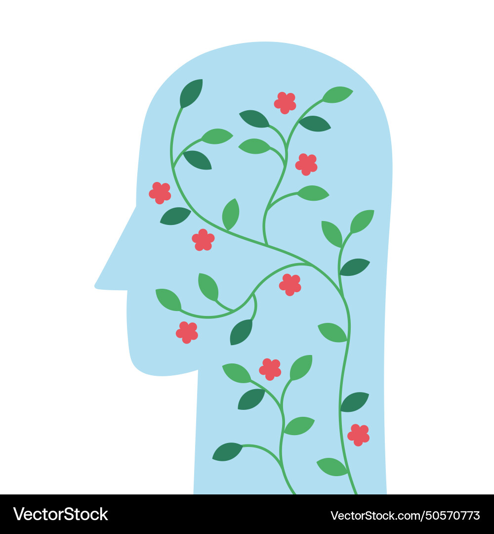 Human head design with character profile Vector Image