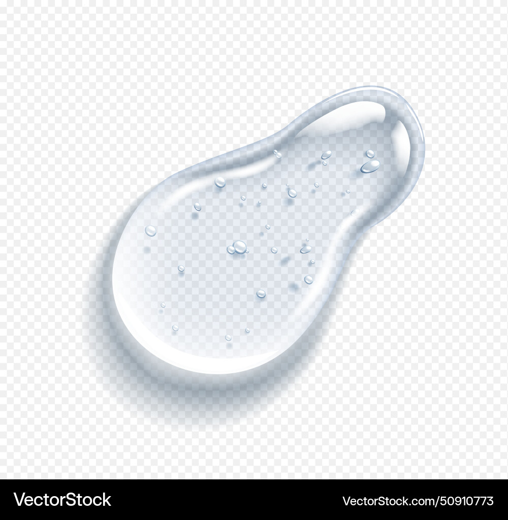Hyaluronic acid drop with bubbles realistic Vector Image
