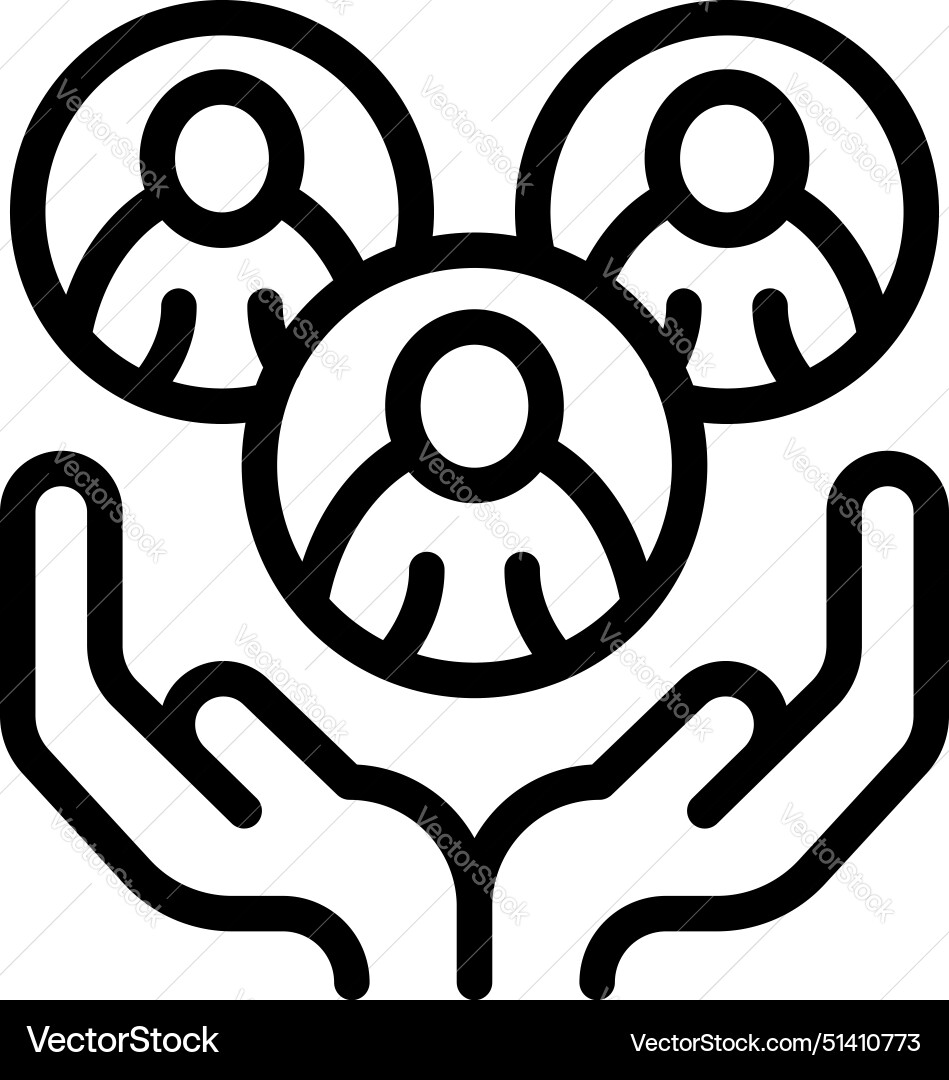 Icon der Teamunterstützung und Einheit Lizenzfreier Vektor