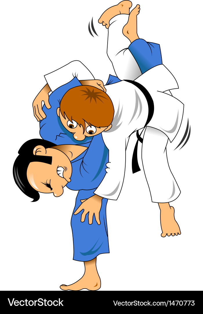 Karate fight Royalty Free Vector Image - VectorStock