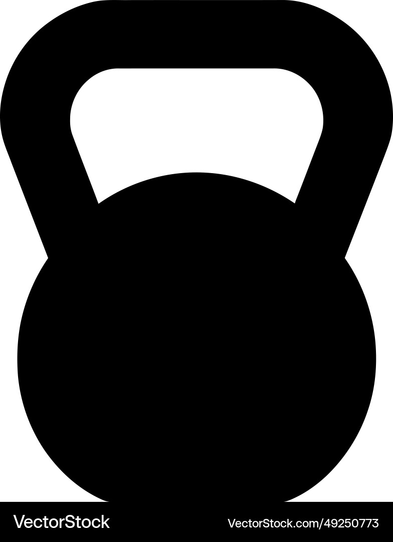 Kettlebell Fitness Icon Royalty Free Vector Image