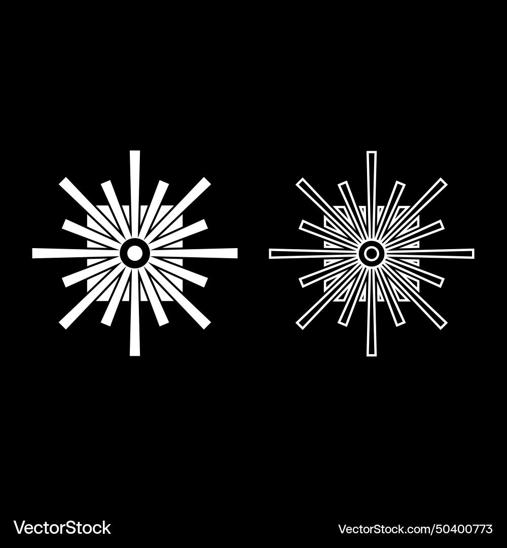 Optic connector port fiber cable laser beam set Vector Image