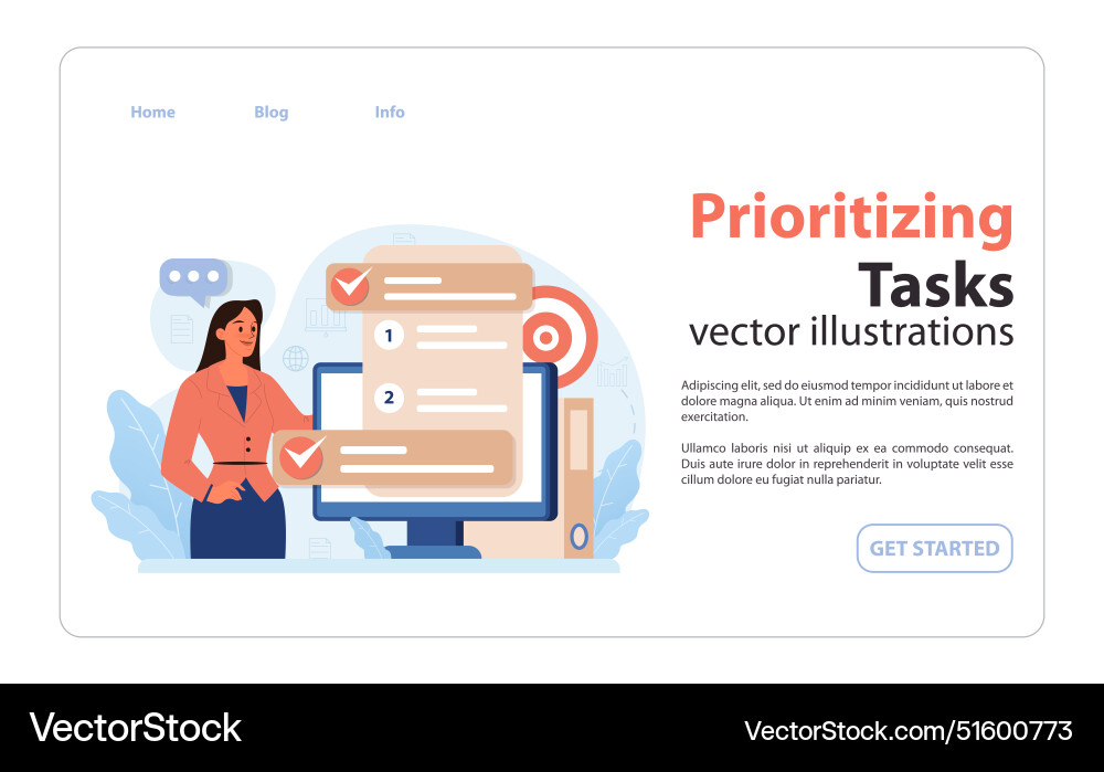 Prioritizing tasks concept flat – Royalty-Free Vector | VectorStock