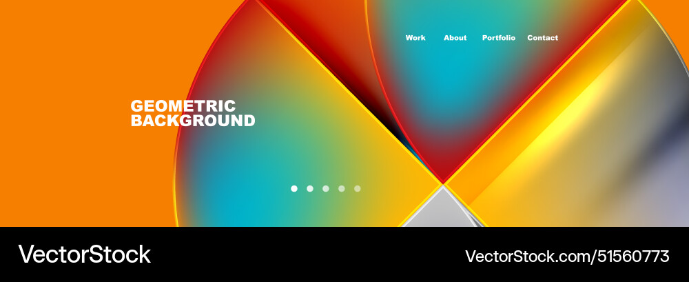 Round triangles and squares web site page template