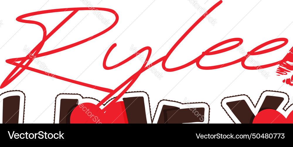 Rylee i love you Royalty Free Vector Image - VectorStock