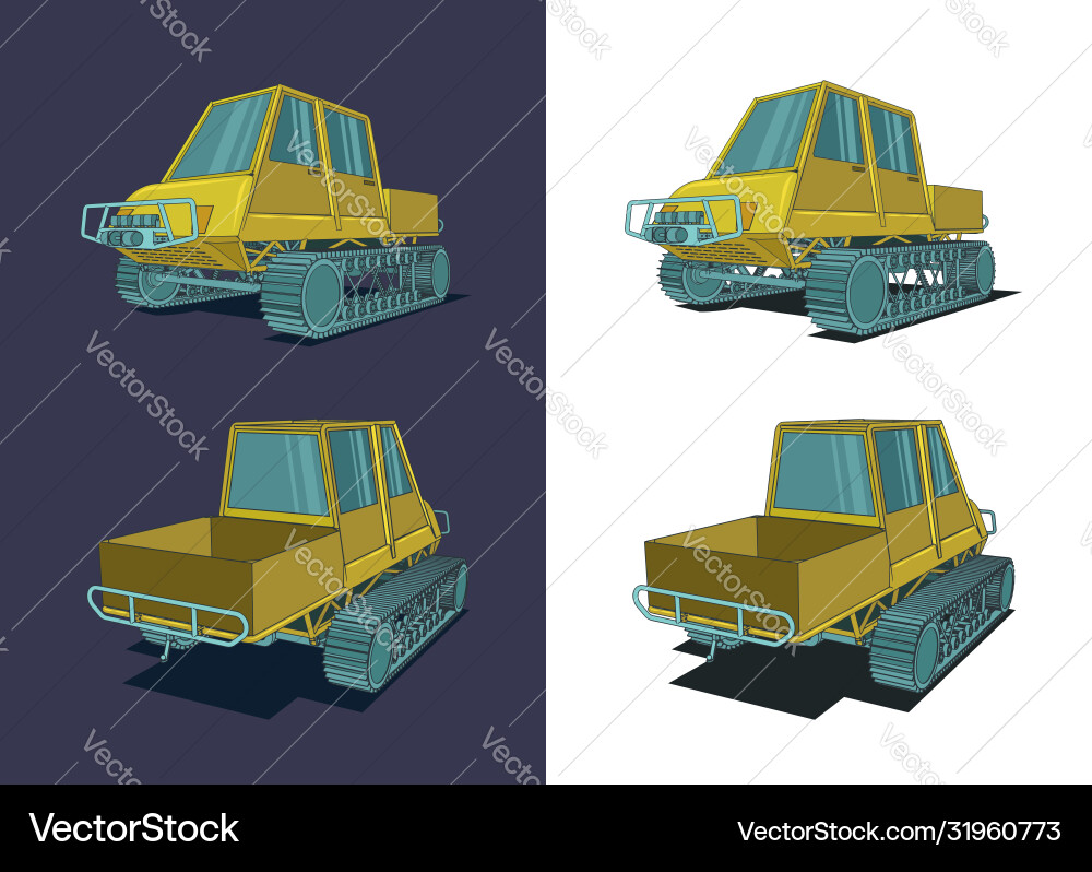 Tracked all-terrain vehicle Royalty Free Vector Image