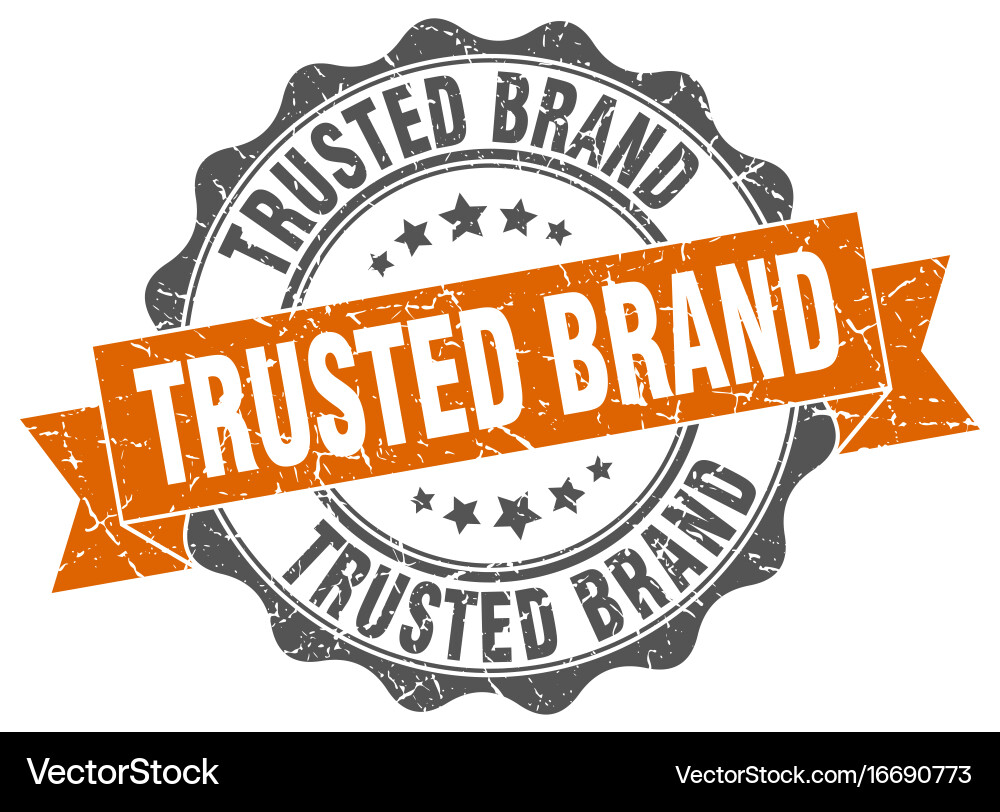 Trusted brand stamp sign seal Royalty Free Vector Image