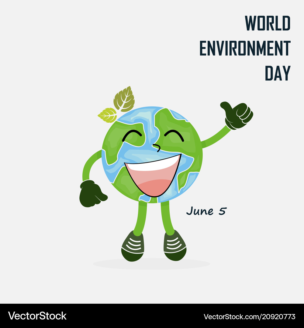 World environment day concept logo design Vector Image