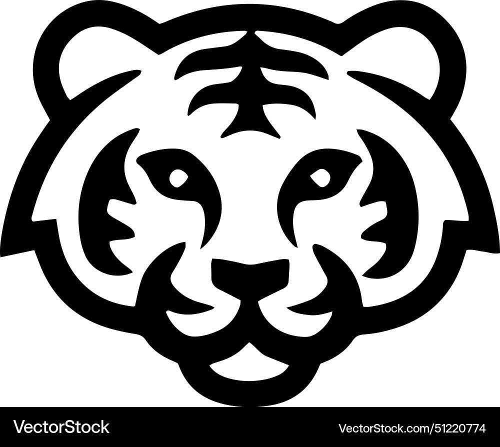 Abstract tiger face Royalty Free Vector Image - VectorStock