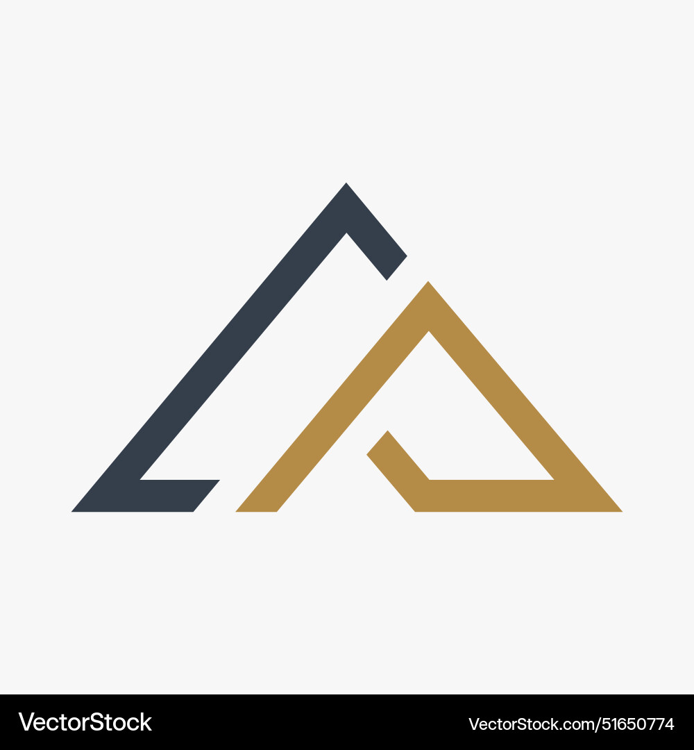 Abstract triangle logo element Royalty Free Vector Image
