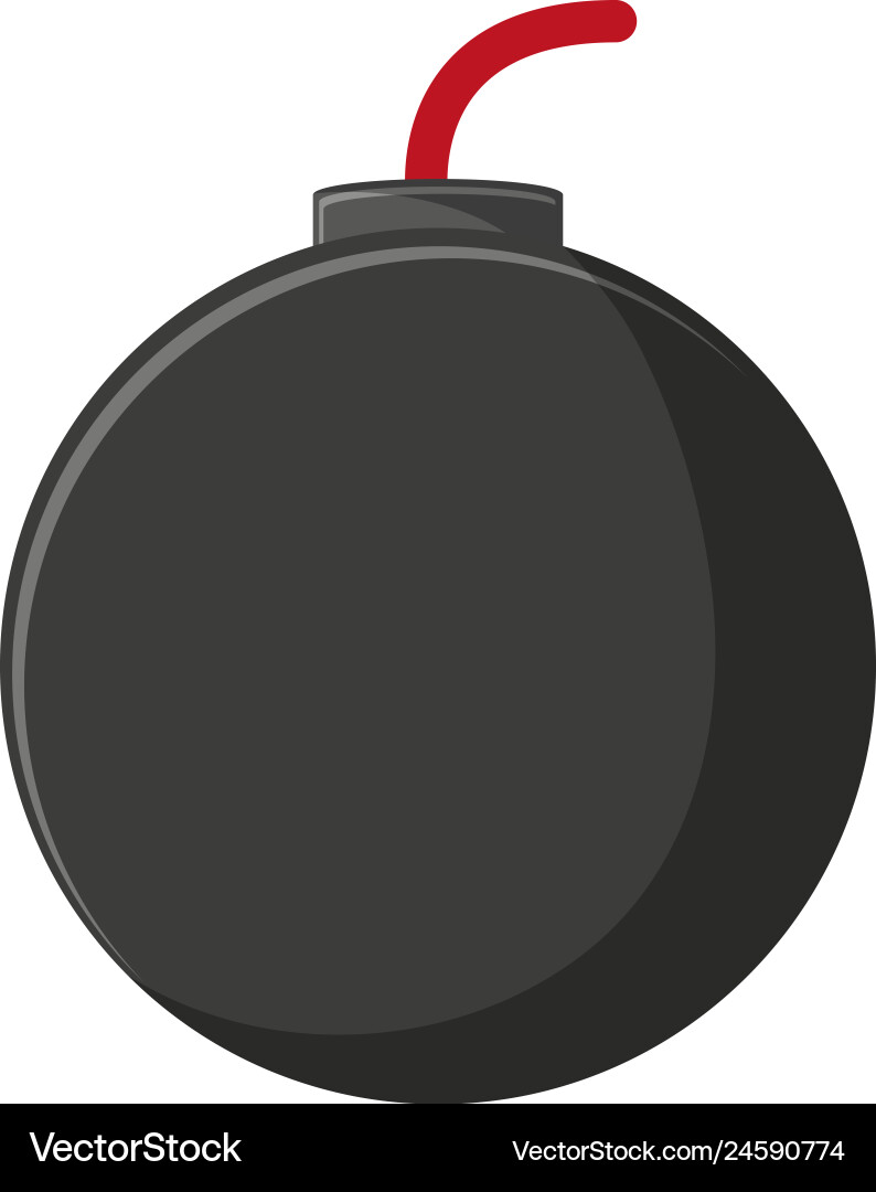 Bomb explosive round symbol Royalty Free Vector Image