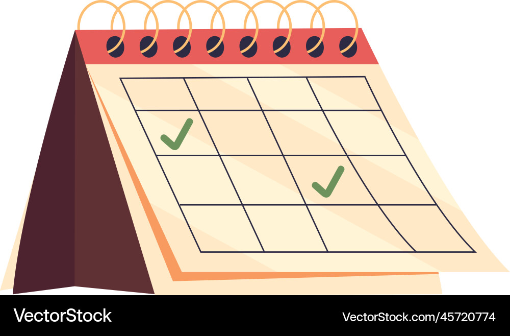 Calendar check mark Royalty Free Vector Image - VectorStock