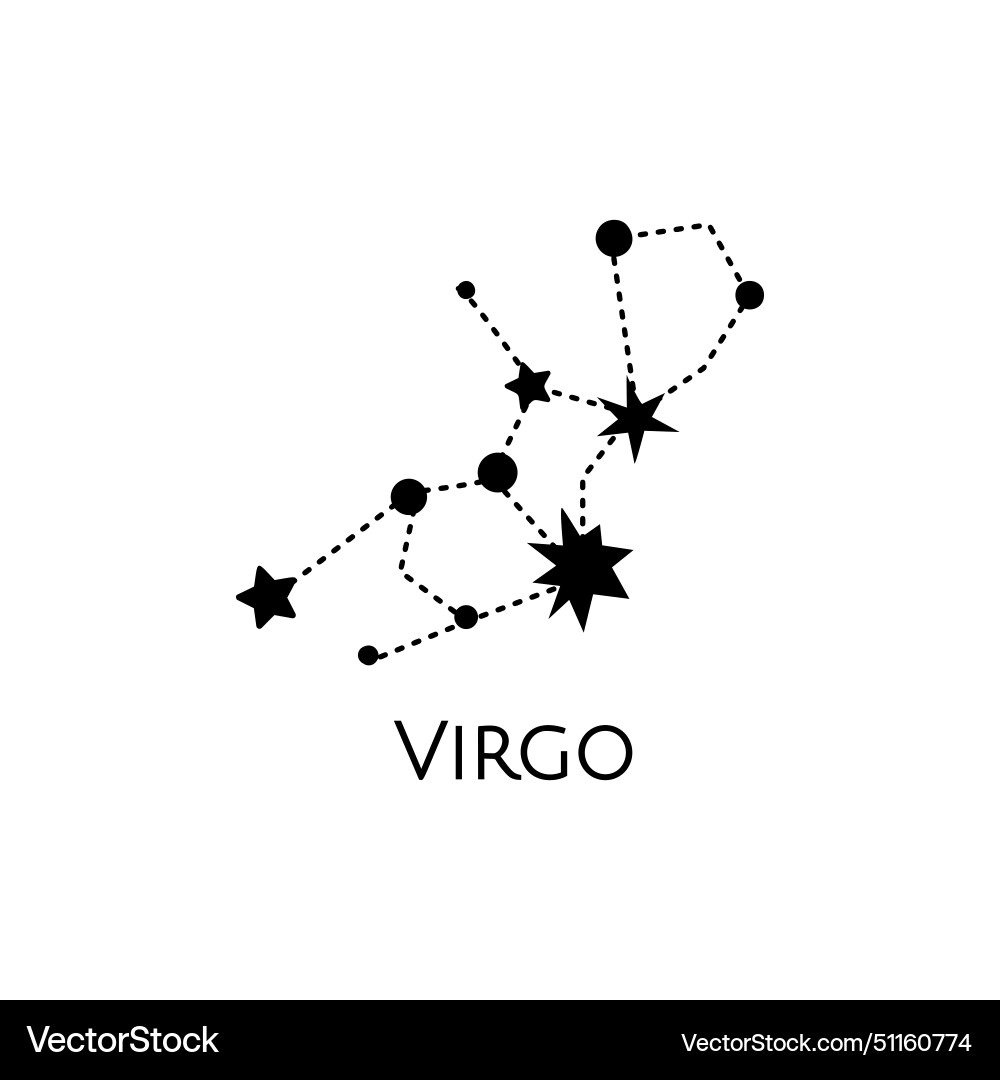 Constellation zodiac sign Royalty Free Vector Image