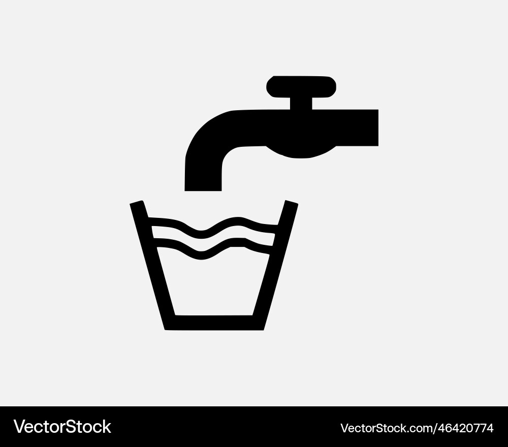 Drinking tap water icon Royalty Free Vector Image